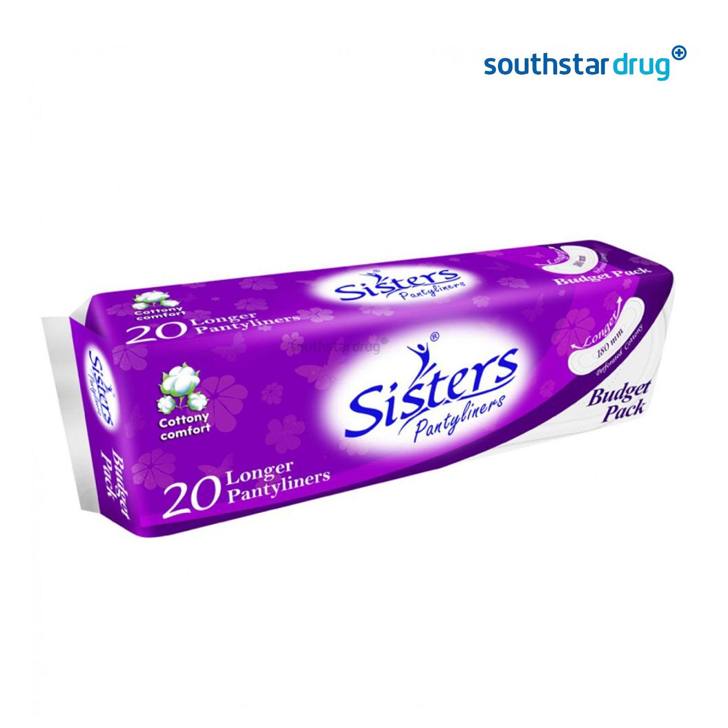 Sisters Cottony Longer 180mm Panty Liner 20s Southstar Drug