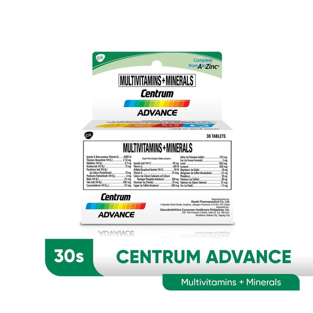 Buy Centrum Advance Multivitamins + Minerals Tablets - 30s Online ...