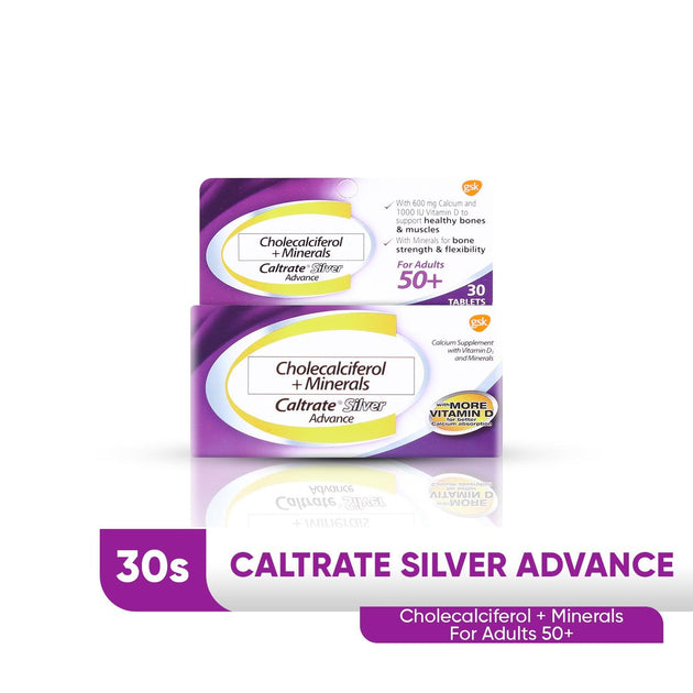 Buy Caltrate Silver Advance Cholecalciferol + Minerals Tablets - 30s ...