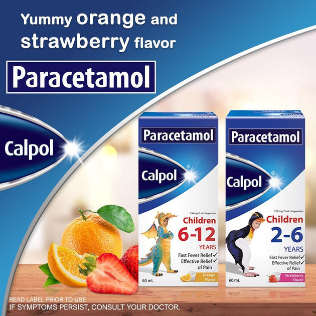 Buy Calpol Plus For Kids 6 - 12 years old Orange Flavor 250 mg / 5 ml ...