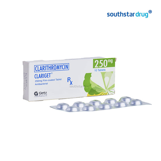 Buy Rx: Clariget 250 mg Tablet Online – Southstar Drug