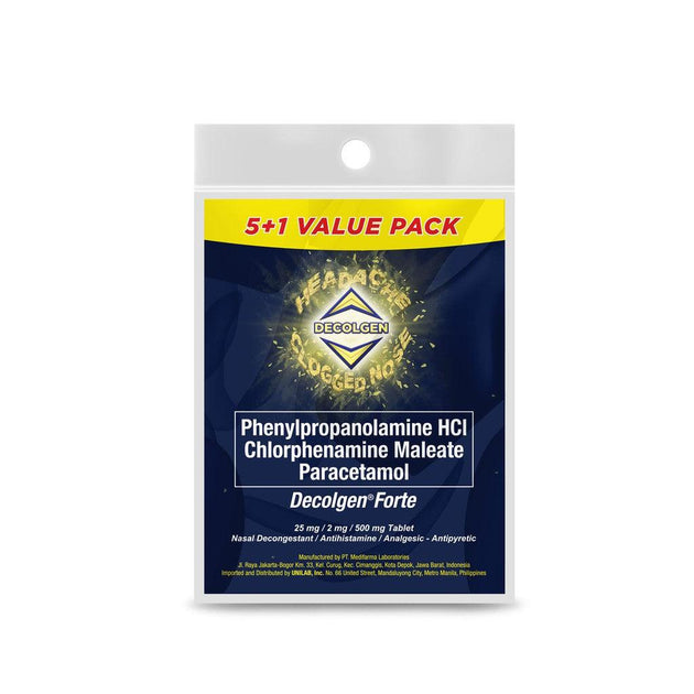 Buy Decolgen Forte 5 + 1 Tablet Online | Southstar Drug