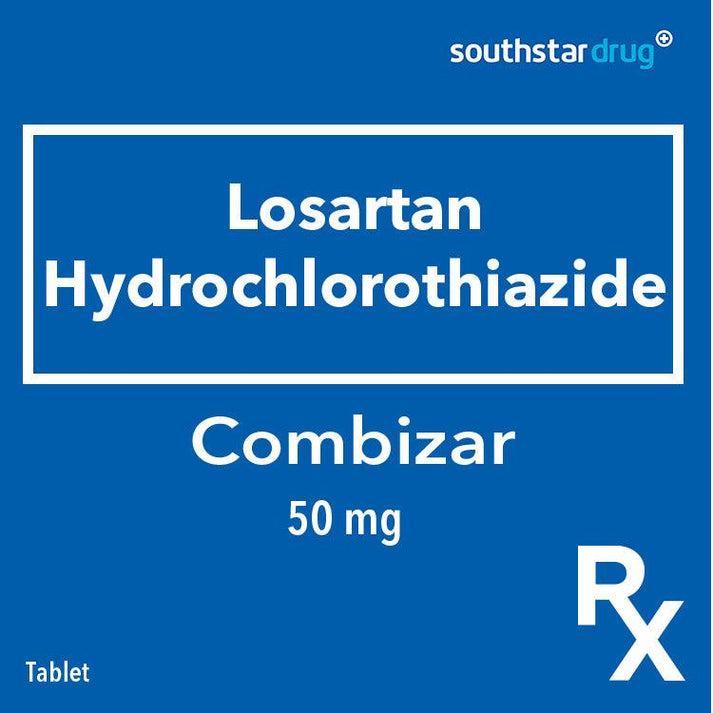 Buy Rx: Combizar 50mg / 12.5mg Tablet Online – Southstar Drug