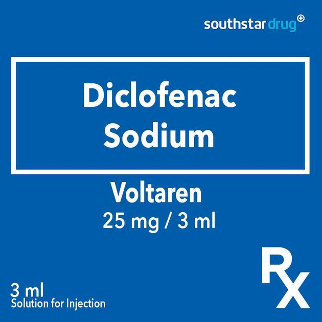 Buy Rx: Voltaren 25 mg / 3 ml 3 ml Solution for Injection Online ...