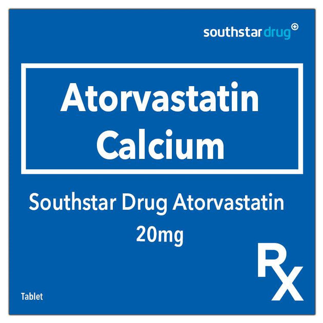 Buy Rx: Southstar Drug Atorvastatin 20 mg Tablet Online | Southstar Drug