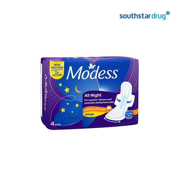 Buy Modess Maxi All Night with Wings Napkin - 4s Online | Southstar Drug