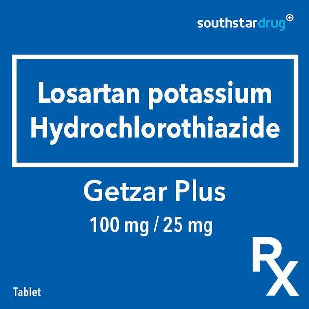 Buy Rx: Getzar Plus 100 mg / 25 mg Tablet Online | Southstar Drug