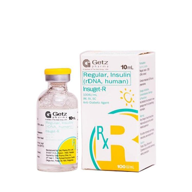 Buy Rx: Insuget R 100 IU / ml 10 ml Vial Online | Southstar Drug