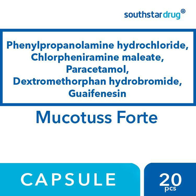 Buy Mucotuss Forte Capsule - 20s Online | Southstar Drug