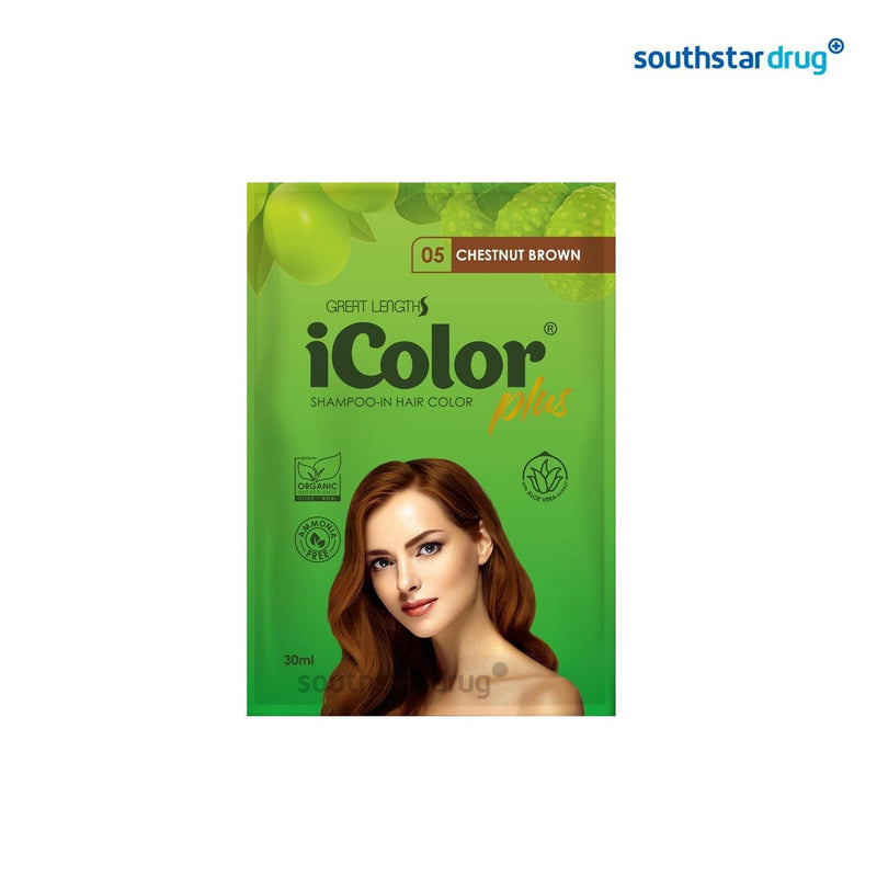 Buy iColor Hair Dye Shampoo Chestnut Brown 30 ml Online | Southstar Drug