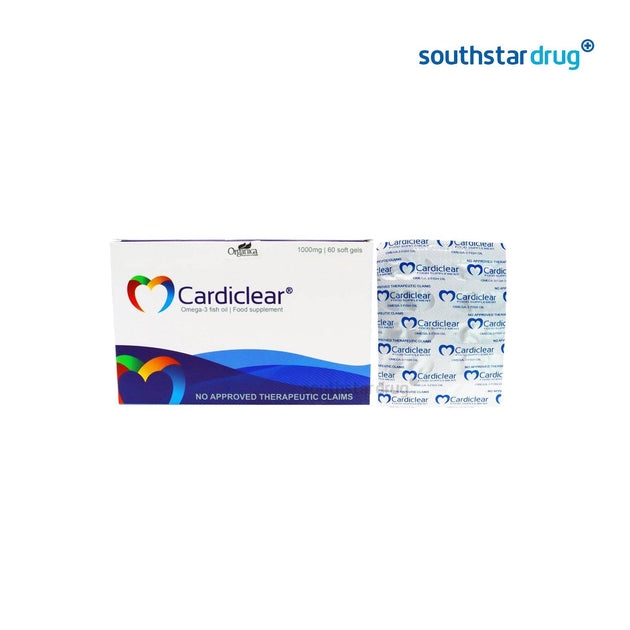 Buy Cardiclear Fish Oil 1000 mg Softgel Capsule - 10s Online ...