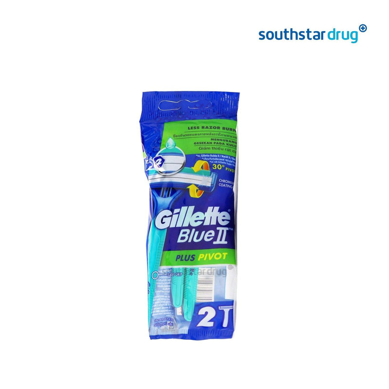 Buy Gillette Blue II Plus Pivot Ultra Grip - 2s Online | Southstar Drug