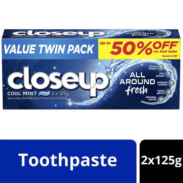 Buy Close Up All Around Fresh Cool Mint 2 x 125G Online | Southstar Drug