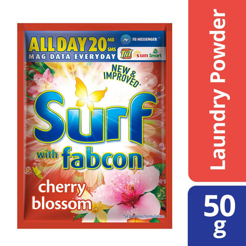 Buy Surf Powder Detergent Cherry Blossom 50G Sachet Online – Southstar Drug